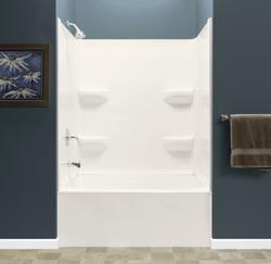 Lyons® Elite™ 54"W x 42"D x 59"H Biscuit Bathtub Wall Surround (3-Piece ...