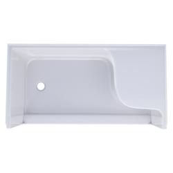 Lyons® Wave™ 60"W x 32"D White Single Threshold Right Seated Shower ...