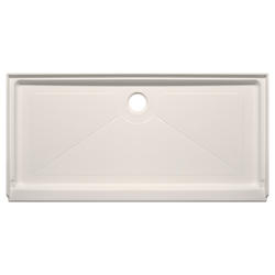 Lyons® Elite™ 54"W x 27"D Almond Single Threshold Shower Base with ...