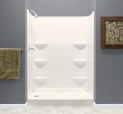 Lyons® Elite™ 54"W x 27"D Almond Single Threshold Shower Base with Left ...