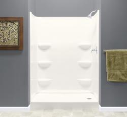 Lyons® Elite™ 54"W x 27"D Biscuit Single Threshold Shower Base with ...