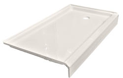 Lyons® Elite™ 54"W x 27"D Biscuit Single Threshold Shower Base with ...