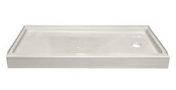 Lyons® Elite™ 54"W x 27"D Biscuit Single Threshold Shower Base with ...