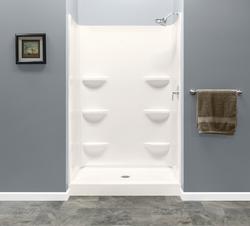 Lyons® Elite™ 48"W x 30"D x 69"H Biscuit Shower Wall Surround (3-Piece ...