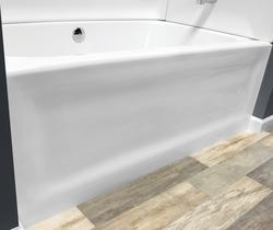 Lyons® Elite™ 54"W x 30"D x 19"H White Bathtub with Center Drain at ...