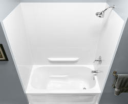 Lyons® Sedona™ 60"W x 32"D x 59"H White Bathtub Wall Surround (3-Piece ...