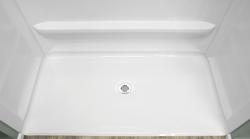 Lyons® Select™ 60"W x 30"D White Barrier-Free Shower Base with Center ...