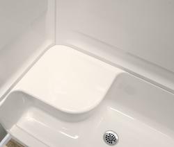 Lyons® Victory™ 54"W x 27"D Almond Single Threshold Seated Shower Base ...