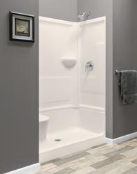 Lyons® Victory™ 54"W x 27"D Almond Single Threshold Seated Shower Base ...