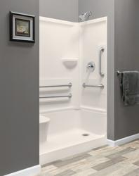 Lyons® Victory™ 54"W x 30"D Almond Single Threshold Seated Shower Base ...