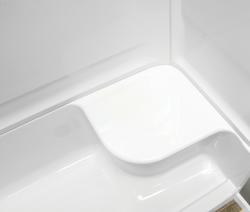 Lyons® Victory™ 54"W x 30"D White Single Threshold Seated Shower Base ...
