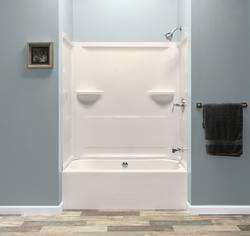 Lyons® Victory™ 54" x 27" x 16" Almond Above Floor Center Drain Bathtub ...