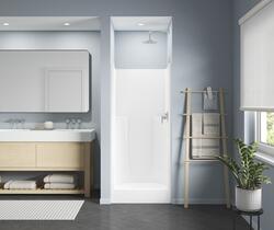 MAAX® 36"W x 34"D x 76"H White Shower with Center Drain (1-Piece) at ...