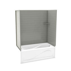 MAAX® Utile Metro 60"W x 30"D x 81"H Ash Grey Tub/Shower with Right ...
