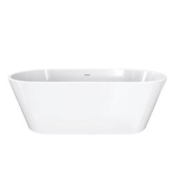 MAAX® Lorca Oval 66-3/4"W x 30-5/8"D x 22-7/8"H White Freestanding ...