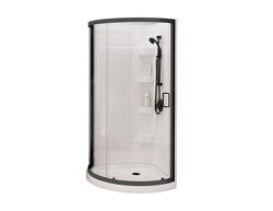 MAAX® Cyrene 34"W x 34"D x 76-1/8"H White Shower with Center Drain ...