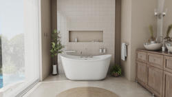 MAAX® Keros One-handle 1-Spray Brushed Nickel Bathtub Faucet with ...