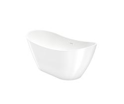 MAAX® Mahaba 60"W x 18-3/8"D x 29"H White Freestanding Bathtub with ...