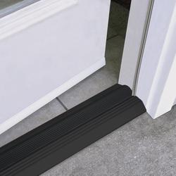 M-D 3-3/4" x 3/4" x 36" Black Aluminum & Vinyl Heavy-Duty Low-Profile ...