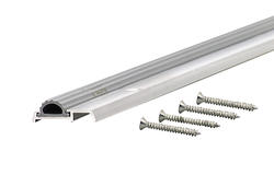 M-D Custom Size 1-3/8"W x 3/8"H x 82"L Low Mini Aluminum Threshold with ...