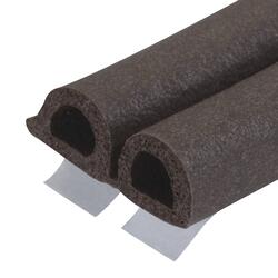 23/64"W x 5/16"H x 17' Long D EPDM Rubber Self-Adhesive Window Weather ...