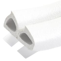 3/8"W x 3/8"H x 17' Long White EPDM Rubber Self-Adhesive Window Weather ...