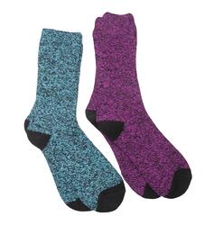 Hot Feet® Ladies' Thermal Teal Marble/Berry Marble Socks - 2 Pair at ...