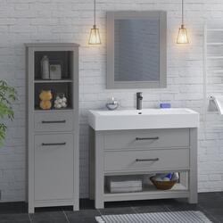 MagickWoods Allerton 38-1/4"W x 17-1/2"D Gray Bathroom Vanity Cabinet ...