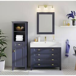 MagickWoods Montgomery 38 1 4 W x 17 1 2 D Midnight Blue Bathroom Vanity Cabinet