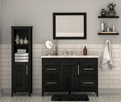 MagickWoods Elements Covello 48"W x 21-5/8"D Midnight Black Vanity ...