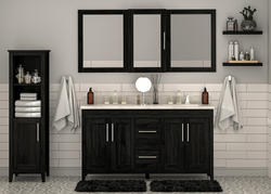 MagickWoods Elements Covello 60"W x 21-5/8"D Midnight Black Vanity ...