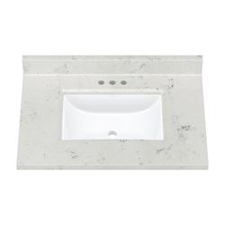 MagickWoods Elements 31"W x 22"D Arctic Stone Cultured Marble Vanity ...