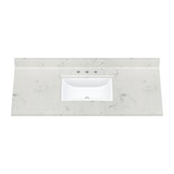 MagickWoods Elements 49"W x 22"D Arctic Stone Cultured Marble Vanity ...