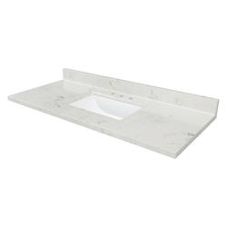 MagickWoods Elements 49"W x 22"D Arctic Stone Cultured Marble Vanity ...