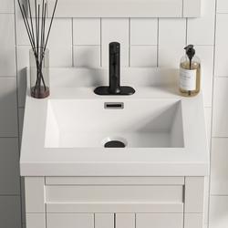 MagickWoods Elements 25"W x 22"D Solid White Cultured Marble Vanity Top ...
