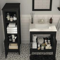 MagickWoods Elements Covello 30"W x 21-5/8"D Midnight Black Vanity ...