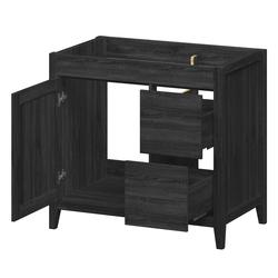 MagickWoods Elements Covello 36"W x 21-5/8"D Midnight Black Vanity ...