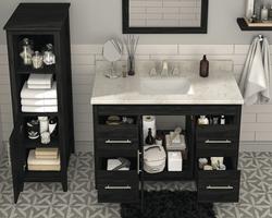 MagickWoods Elements Covello 48"W x 21-5/8"D Midnight Black Vanity ...