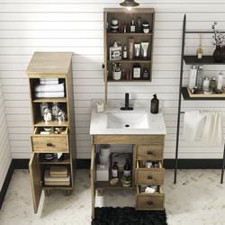 MagickWoods Huntington 30"W x 21-5/8"D Alcott Medium Brown Vanity ...