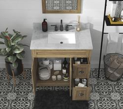 MagickWoods Elements Haverhill 36"W x 21-5/8"D Vintage Oak Vanity ...