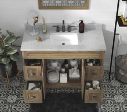 MagickWoods Elements Haverhill 48"W x 21-5/8"D Vintage Oak Vanity ...