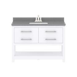 MagickWoods Elements Mackenzie 48"W x 18-5/8"D Bright White Vanity ...