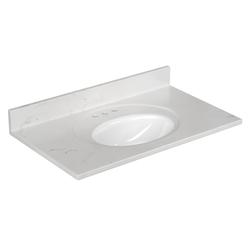 MagickWoods Elements 37"W x 22"D Italian White Cultured Marble Vanity ...