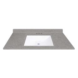 MagickWoods Elements 43"W x 22"D Pewter Cultured Marble Vanity Top with ...