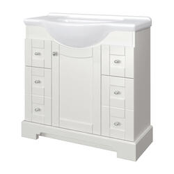 MagickWoods Windsor 34"W x 18-7/8"D Matte White Vanity and White ...