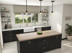 KLËARVŪE Cabinetry® 9" W x 30" H Laholm™ Black Open Cabinet/Wine Rack ...