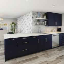 KLËARVŪE Cabinetry® 15" x 5" Strömma® Midnight Blue Slab Drawer Front ...