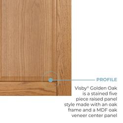 KLËARVŪE Cabinetry® 36" x 10" Visby® Golden Oak Recessed Drawer Front ...