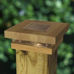 Patriot Lighting® Nova Paintable/Stainable Solar LED Post Cap Landscape ...