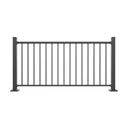 36" x 6' Textured Black Preassembled Aluminum Rail at Menards®